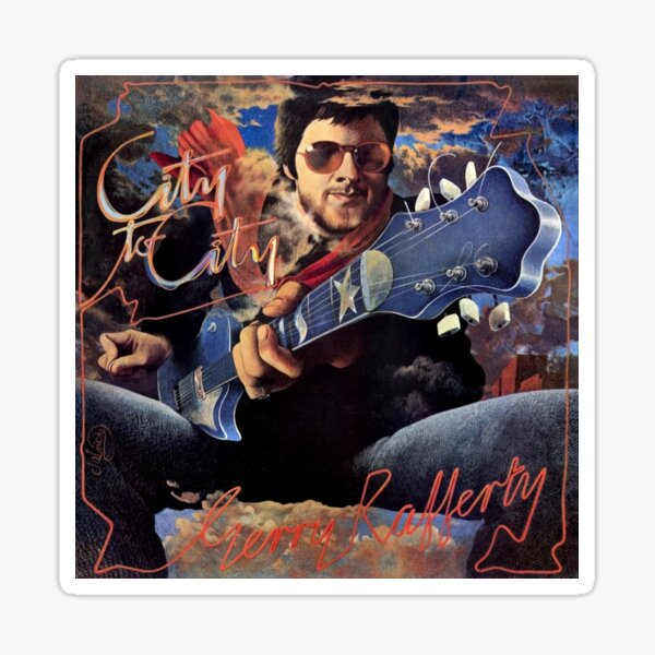 "Gerry Rafferty: City To City" Sticker for Sale by ExRetailZombie ...