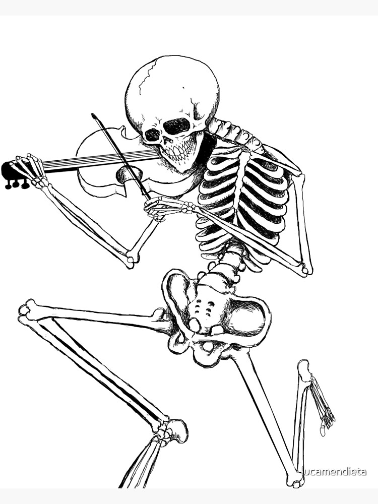 "Skeleton playing the violin" Art Print by lucamendieta | Redbubble
