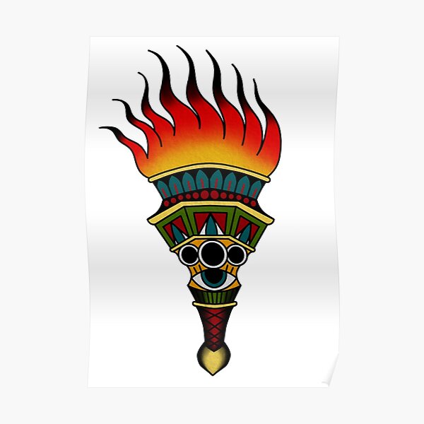 "DIGITAL ART - Traditional Torch" Poster for Sale by AntiqaStudio ...