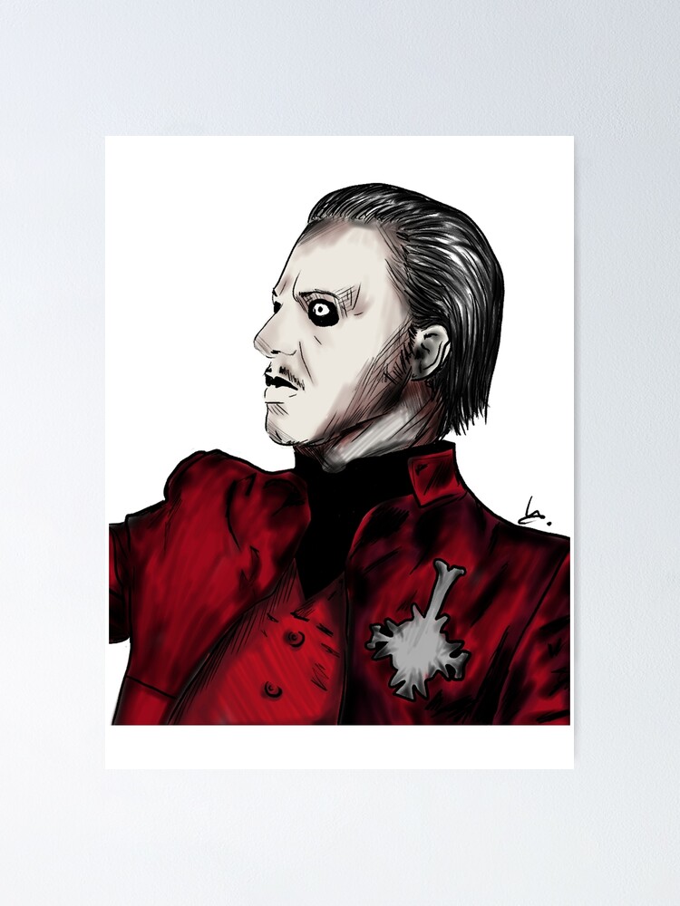 "Cardinal Copia in a red suit" Poster for Sale by helensdrawings ...