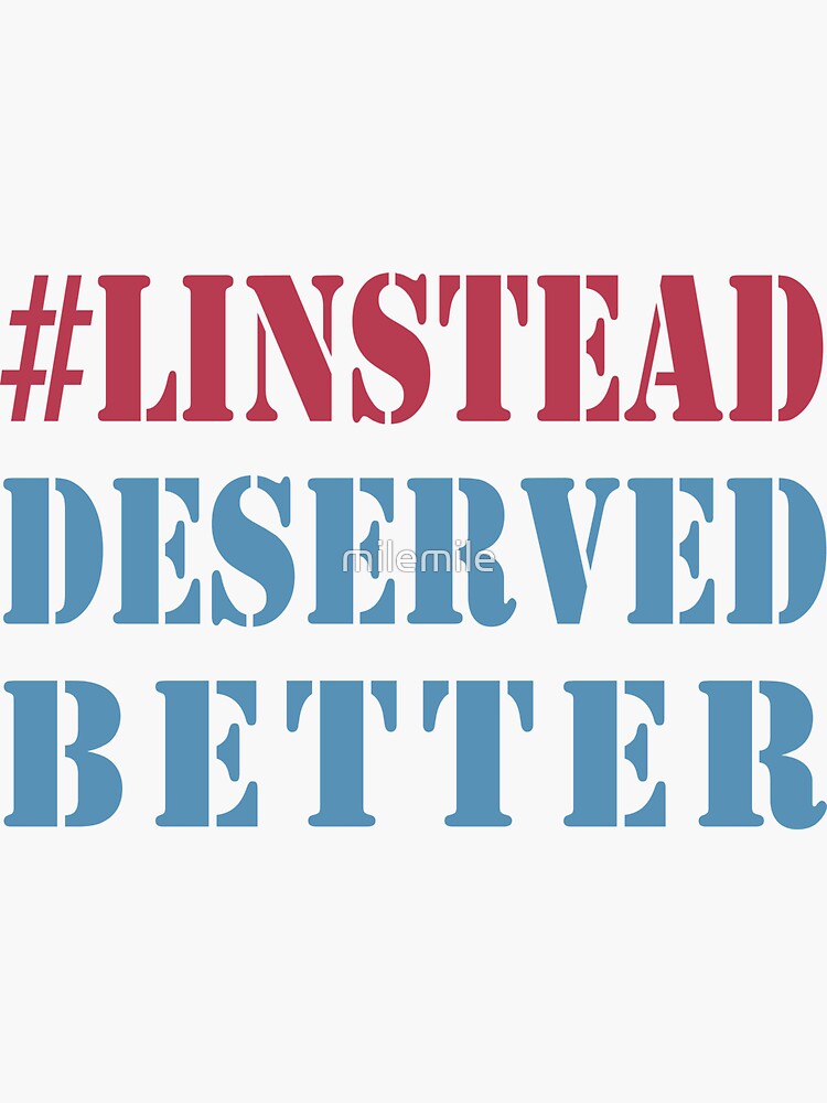 "Linstead deserved better" Sticker for Sale by milemile | Redbubble