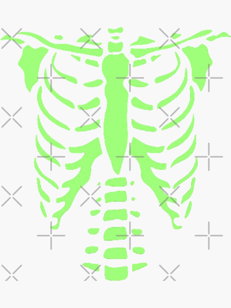Halloween Skeleton Bones Rib Cage Adult X Rayandcostume Sleeve Print