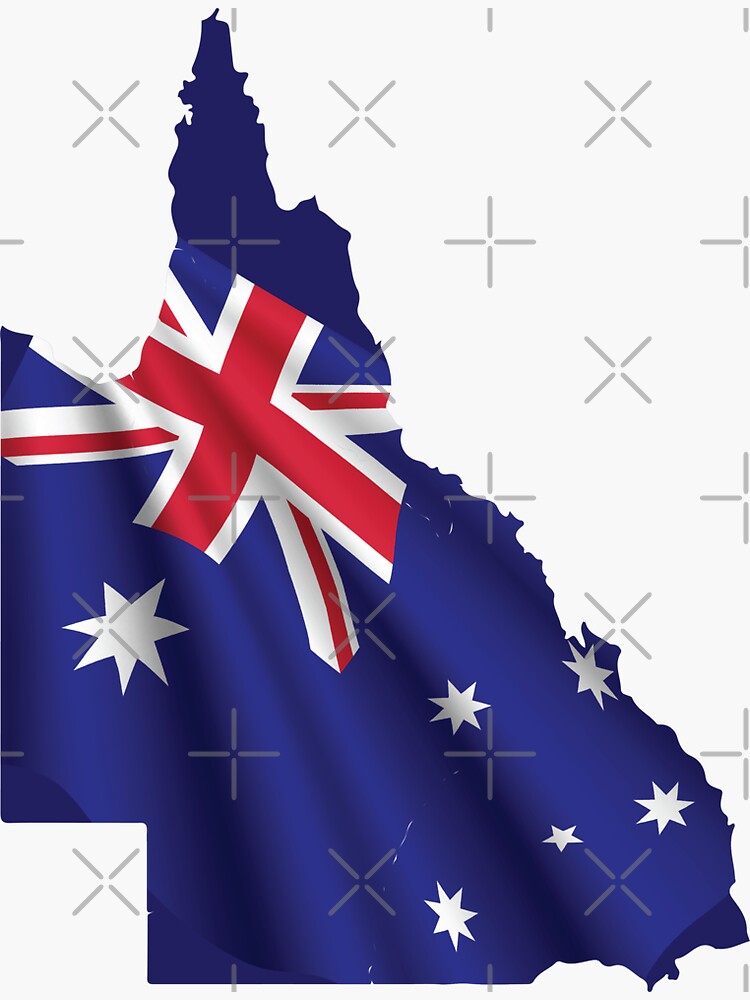 "Queensland sticker" Sticker for Sale by Skayne | Redbubble