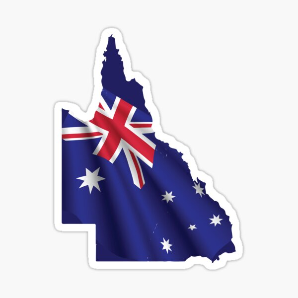 "Queensland sticker" Sticker for Sale by Skayne | Redbubble