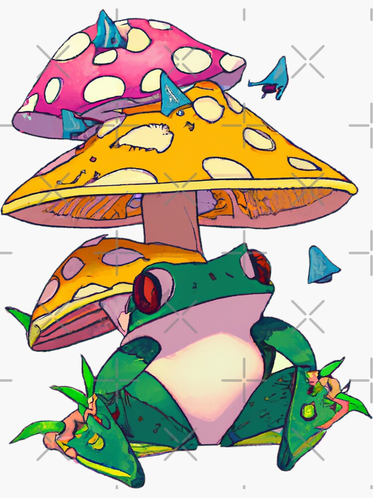"Cottage Core Frog" Sticker for Sale by JessalynnG | Redbubble