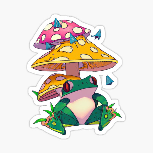 "Cottage Core Frog" Sticker for Sale by JessalynnG | Redbubble