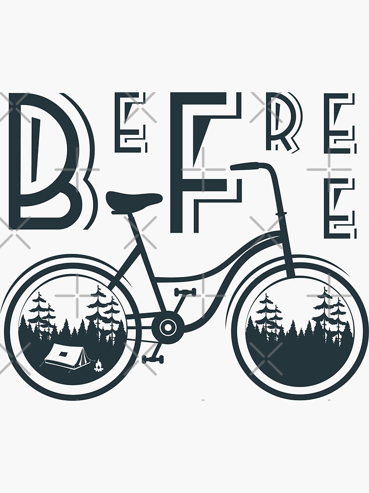 "Bicycle slogan " Sticker for Sale by Alisovna | Redbubble
