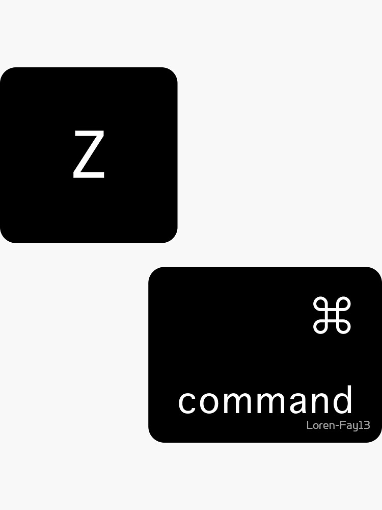 "Command Z - Layout Design" Sticker for Sale by Loren-Fay13 | Redbubble