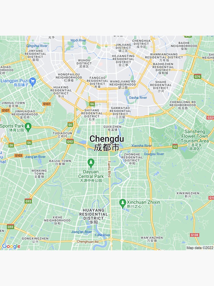 "Chengdu, China, Map Carthography" Sticker for Sale by mapsofthisworld ...
