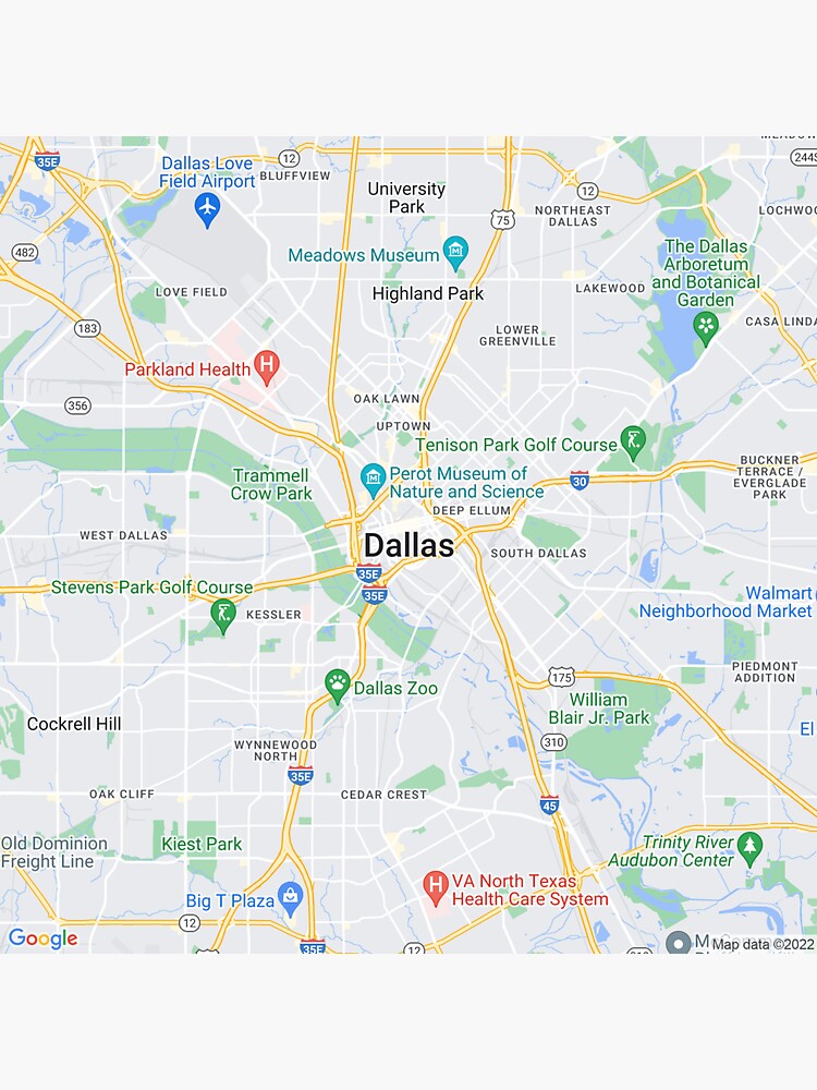 Pegatina «Dallas, Estados Unidos, cartografía del mapa» de ...