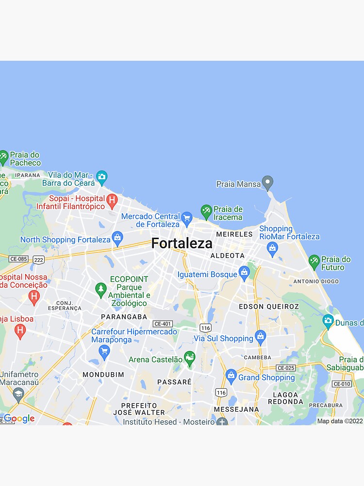 "Fortaleza, Brazil, Map Carthography" Poster for Sale by ...