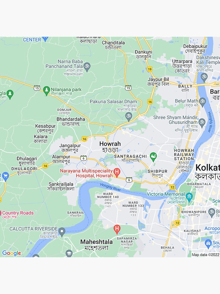 "Haora, India, Map Carthography" Poster for Sale by mapsofthisworld ...