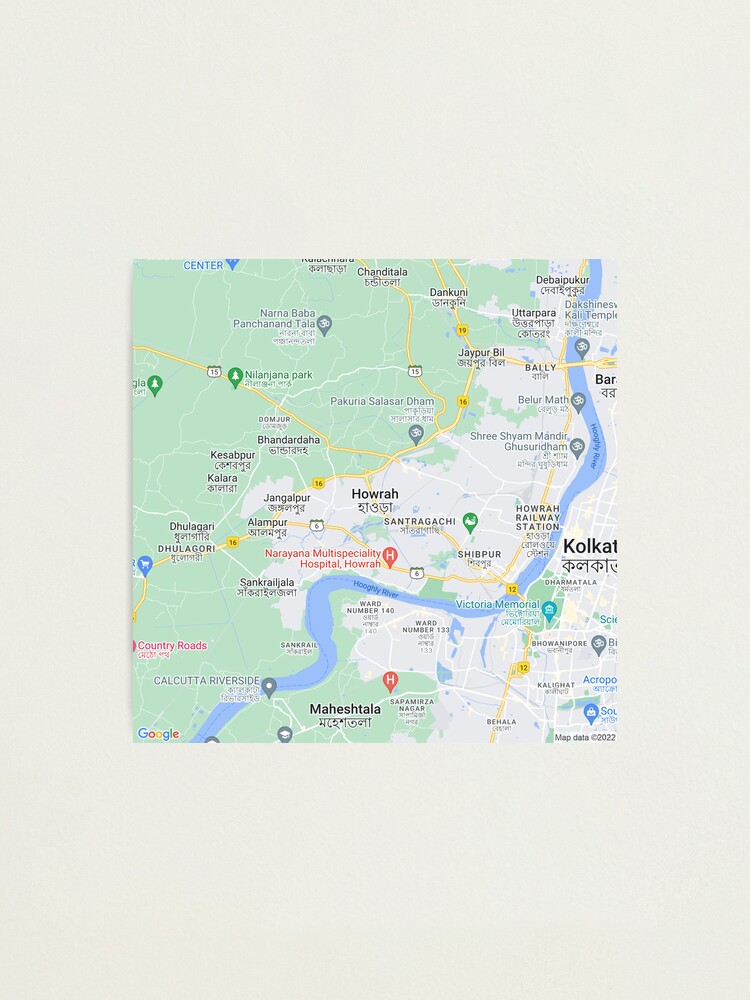 "Haora, India, Map Carthography" Photographic Print for Sale by ...