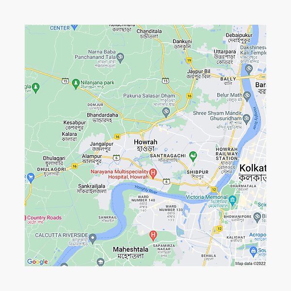 "Haora, India, Map Carthography" Photographic Print for Sale by ...