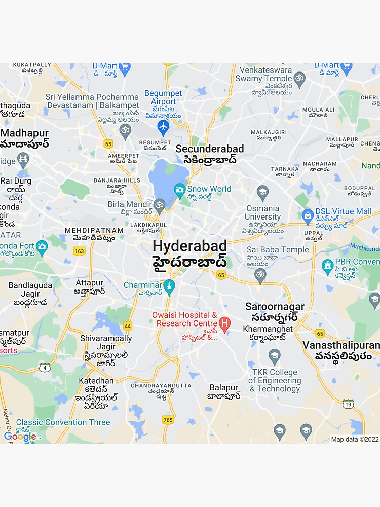 "Hyderabad, India, Map Carthography" Sticker for Sale by ...