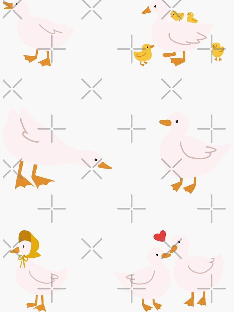 "Cute Goose Sheet" Sticker for Sale by niceonlineshop | Redbubble