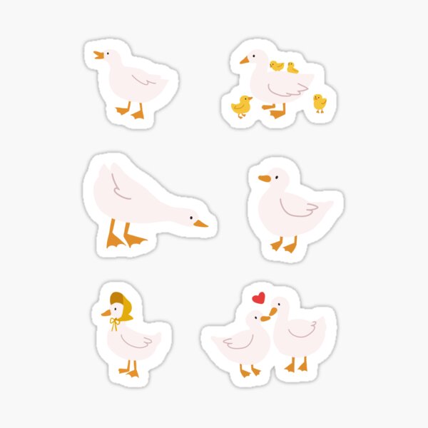 "Cute Goose Sheet" Sticker for Sale by niceonlineshop | Redbubble