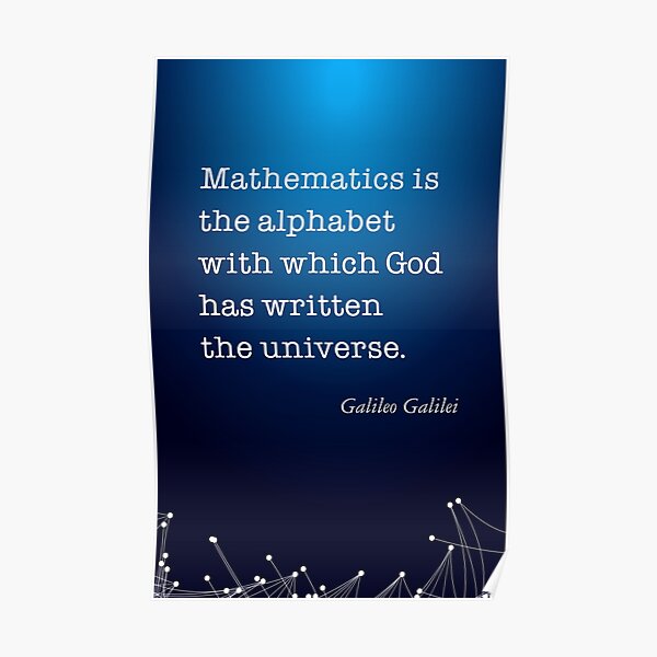 "Quote by Galileo" Poster for Sale by coolmathposters | Redbubble