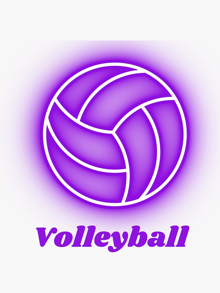 "Volleyball Illumination in Purple (2)" Sticker for Sale by VBstuff ...