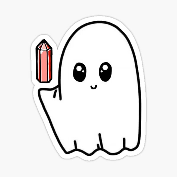 "Simon The Ghost (Red)" Sticker for Sale by CrystalBeings | Redbubble