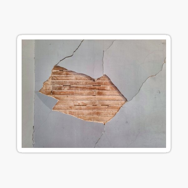"Cracked plaster" Sticker for Sale by farmbrough | Redbubble