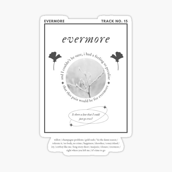 "Evermore – Taylor Swift" Sticker for Sale by deiachy | Redbubble