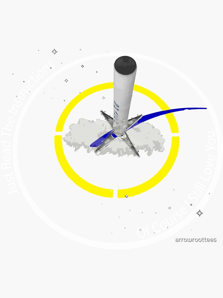 "Spacex Rocket Space Landing Pad Bullseye" Sticker for Sale by ...