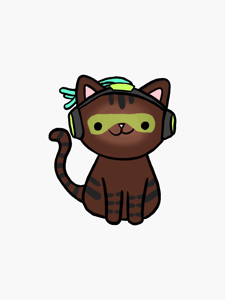 "Cat Lucio" Sticker for Sale by Bri-leigh518 | Redbubble
