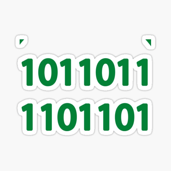 "Computer Binary Code Programmer" Sticker for Sale by auto9111111 | Redbubble