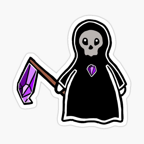 "Crystal Grimm Reaper (Purple)" Sticker for Sale by CrystalBeings ...