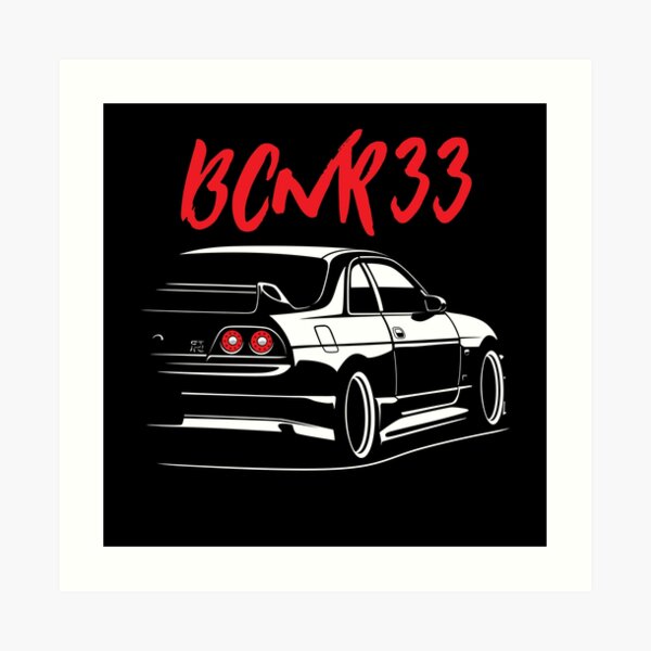 "Nissan Skyline GT-R R33" Art Print for Sale by w1gger | Redbubble