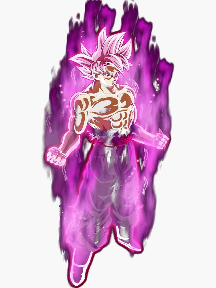 "Pink Goku" Sticker for Sale by EleanorPhillipx | Redbubble