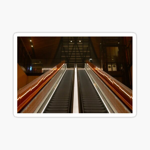 "Empty Esculator harsh lights" Sticker for Sale by KatC23 | Redbubble