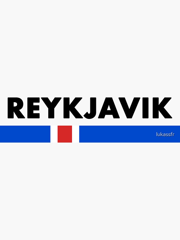 "Reykjavik Flag Minimalist" Sticker for Sale by lukassfr | Redbubble