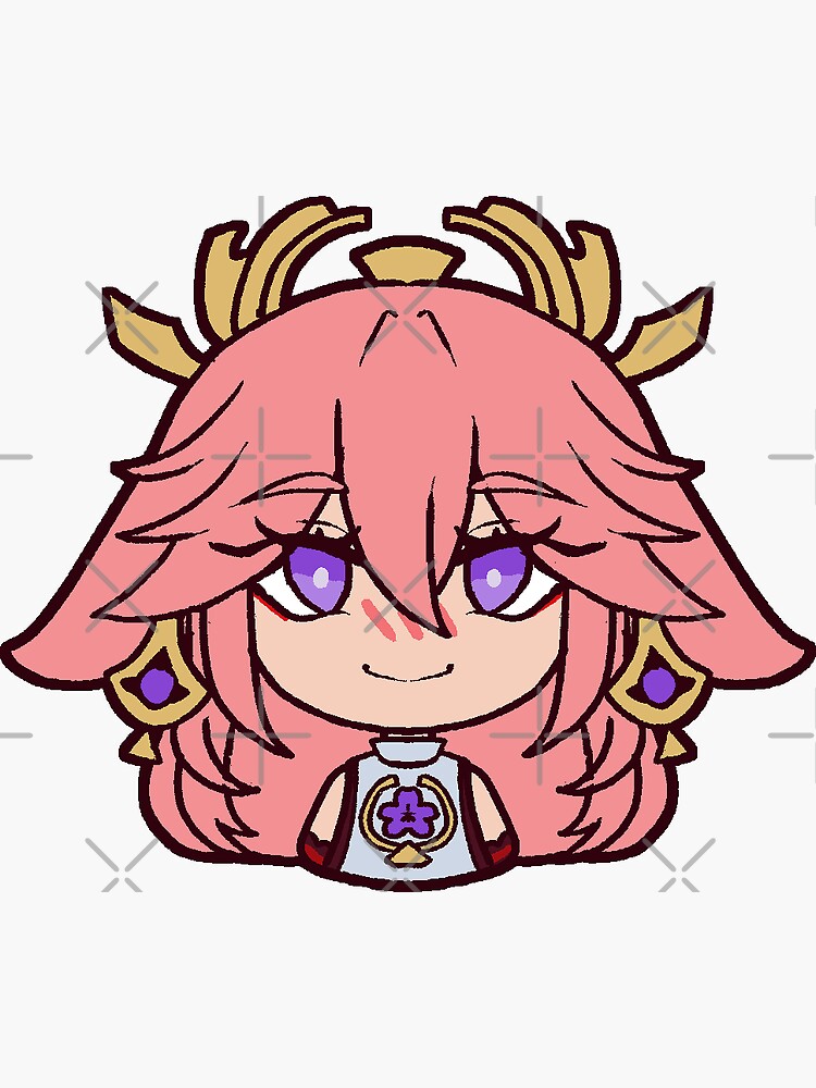 "Yae Miko (Genshin Impact)" Sticker for Sale by viryllion | Redbubble