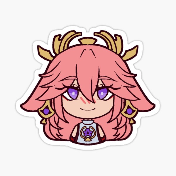 "Yae Miko (Genshin Impact)" Sticker for Sale by viryllion | Redbubble