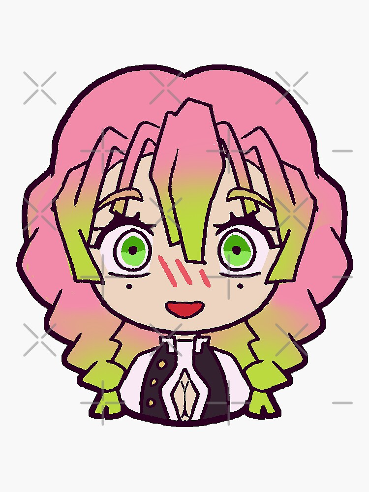 "Mitsuri Kanroji (Demon Slayer)" Sticker for Sale by viryllion | Redbubble