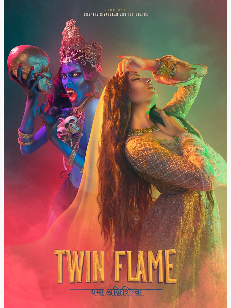 "Twin Flame Poster" Sticker for Sale by Soumamitri | Redbubble
