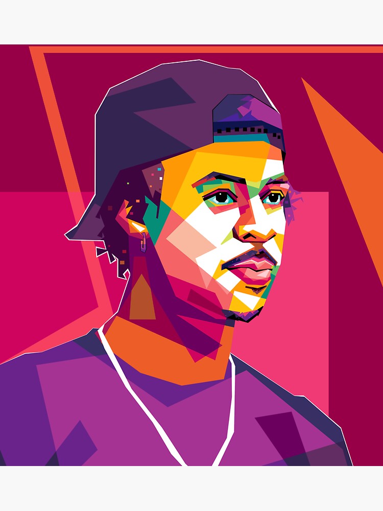 "ja nba basketball pop art" Sticker for Sale by Asrancreative1 | Redbubble