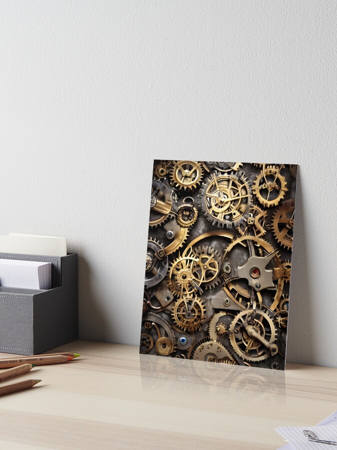 "Steampunk cogs and gears I" Art Board Print for Sale by Liupek | Redbubble
