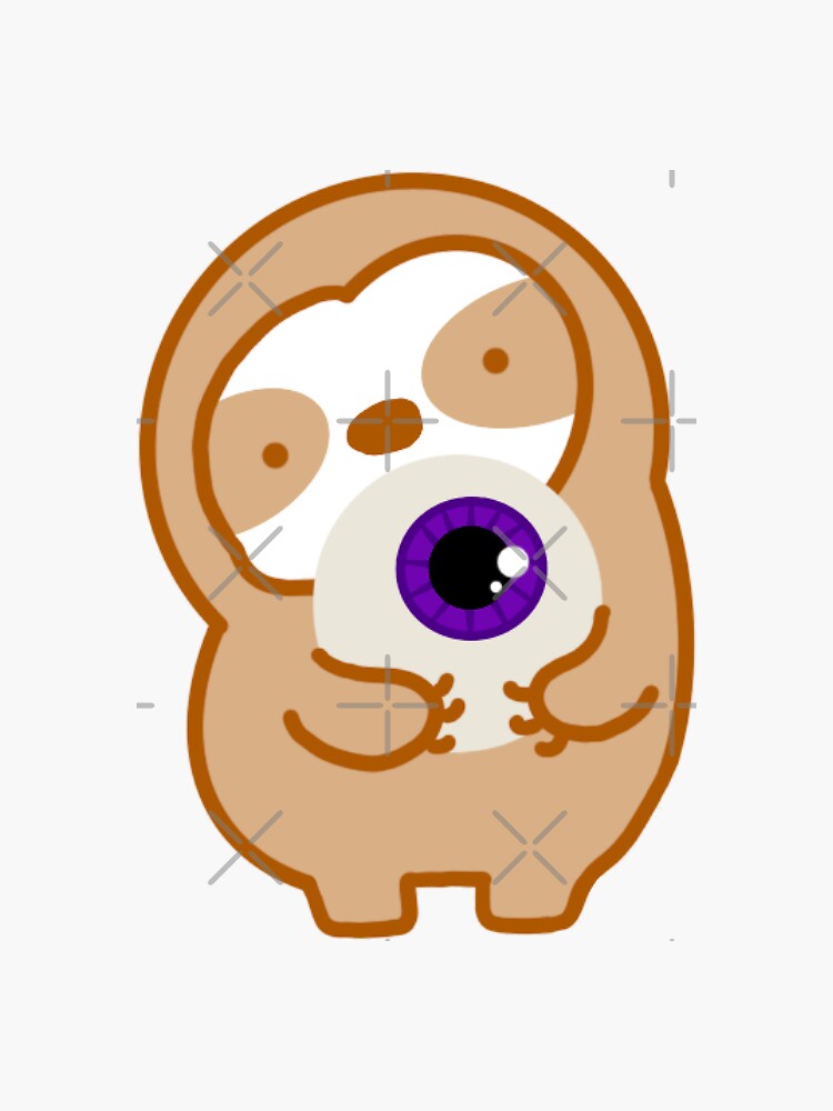 "Cute Halloween Purple Eyeball Sloth" Sticker for Sale by theslothinme ...