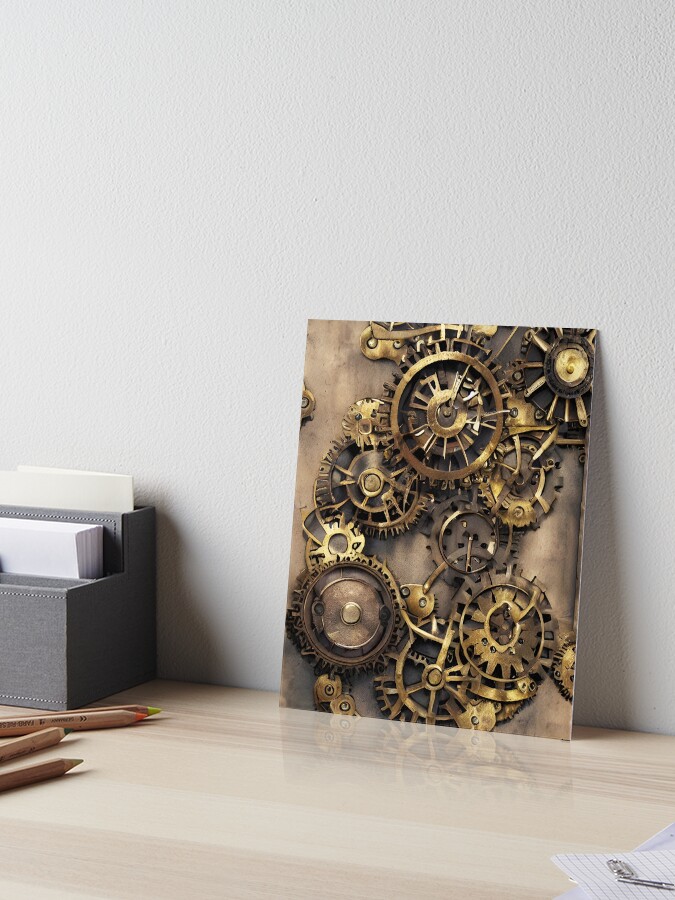 "Steampunk cogs and gears V" Art Board Print for Sale by Liupek | Redbubble