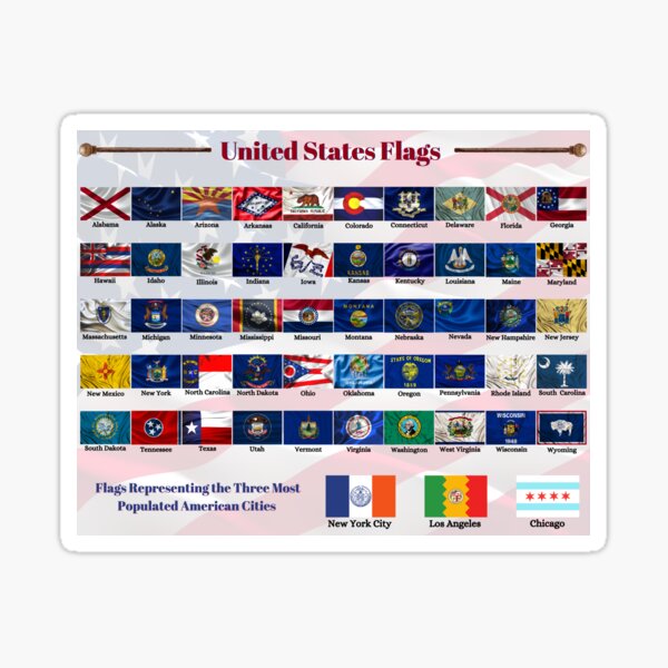 "United States Flags" Sticker for Sale by examinethepast | Redbubble