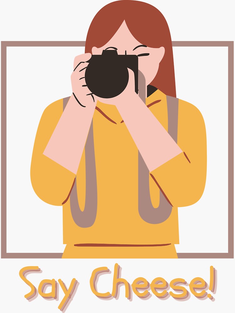 "Say Cheese & Pose for Picture" Sticker for Sale by ClusterTees | Redbubble