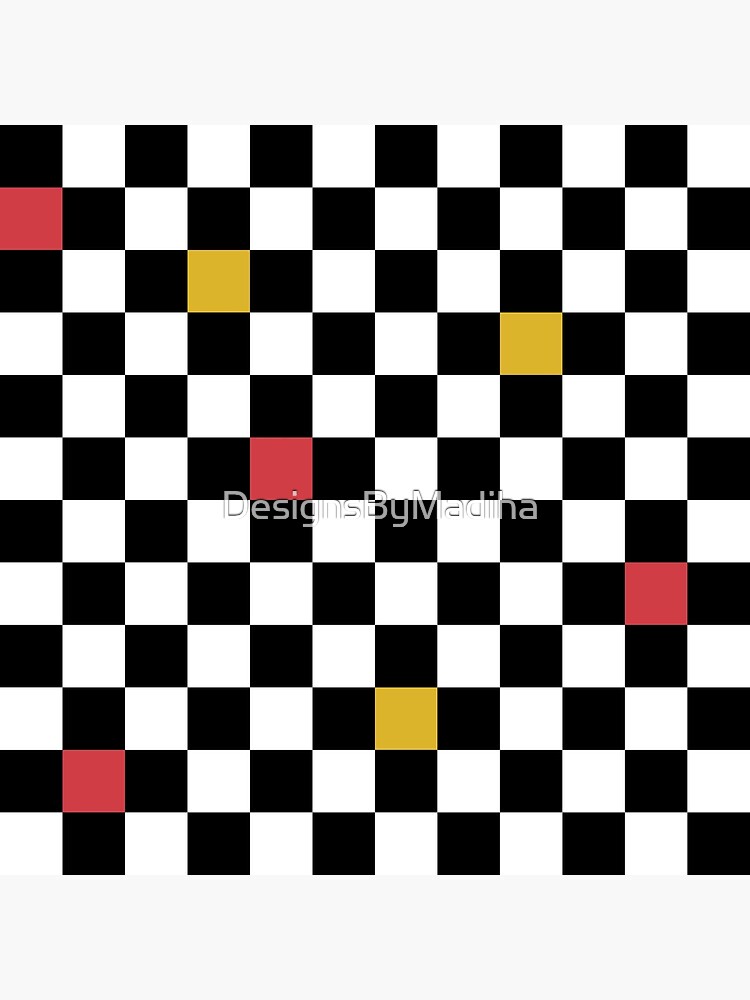 "Checker | Chequer pattern design with red and yellow colors of spring ...