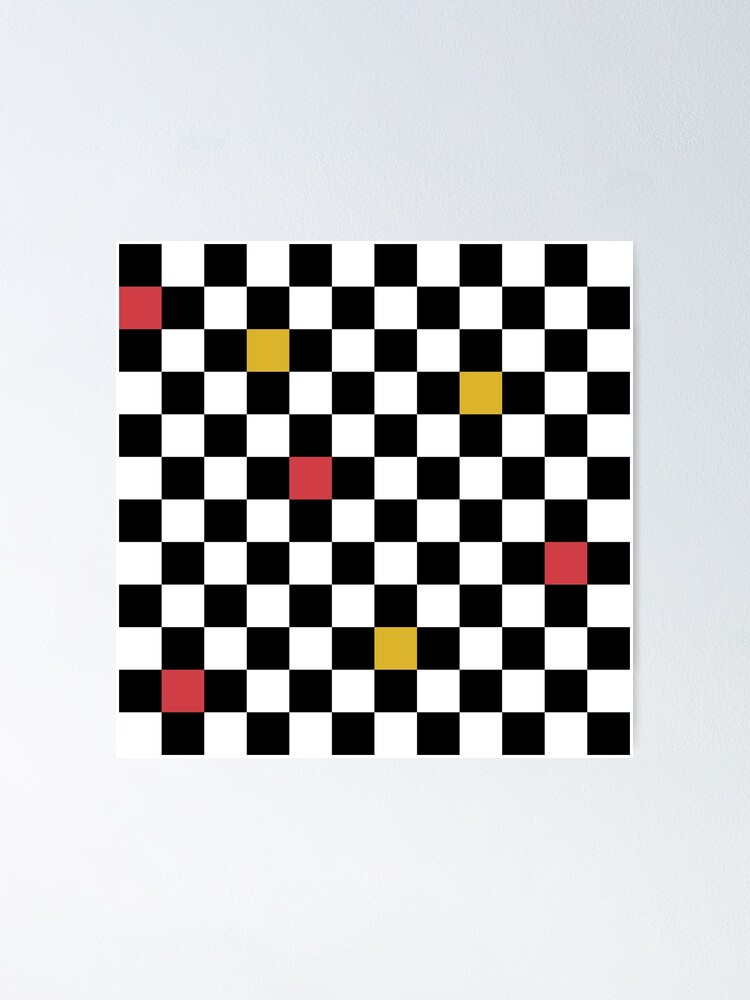 "Checker | Chequer pattern design with red and yellow colors of spring ...