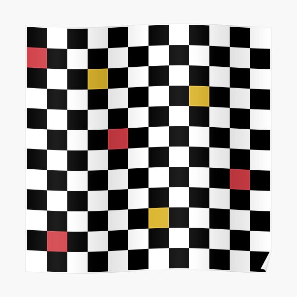 "Checker | Chequer pattern design with red and yellow colors of spring ...