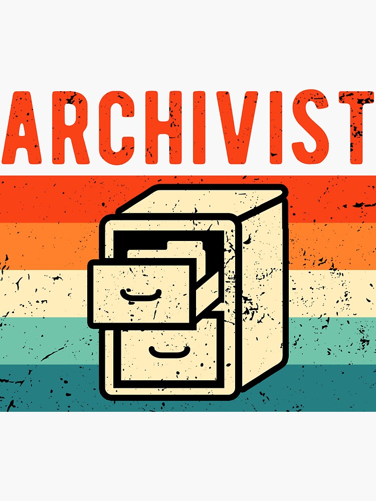 "Archivist Archival Science Retro Vintage" Sticker for Sale by ...