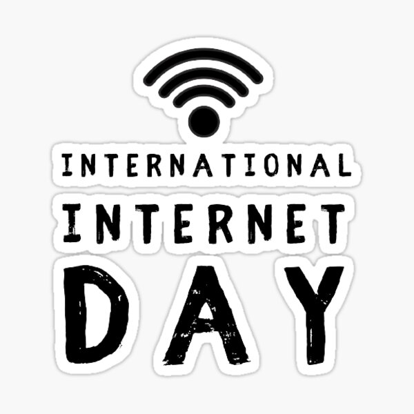 "International Internet Day WiFi T-Shirt" Sticker for Sale by msinbox ...
