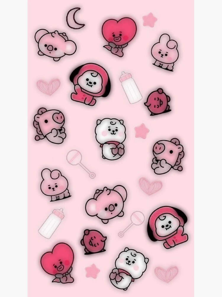 "BTS BT21 Pink edition " Sticker for Sale by BTSILGOB | Redbubble